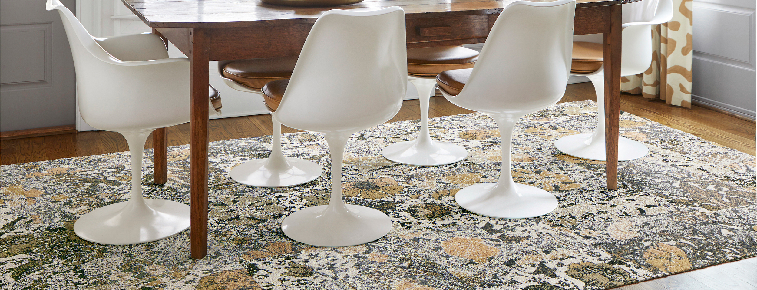 Among the Wildflowers - Palm: Patterned Area Rugs & Carpet Tiles by FLOR