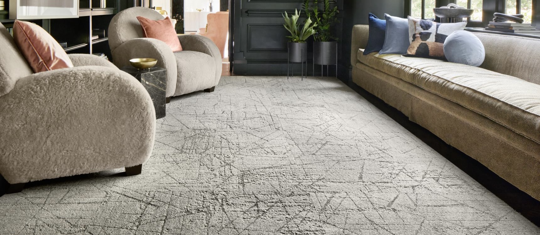 Carpet Tiles for Creating Customized Modern, Contemporary Area Rugs